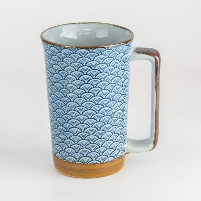 Large Japanese Mug - Seigaiha | Japan Avenue