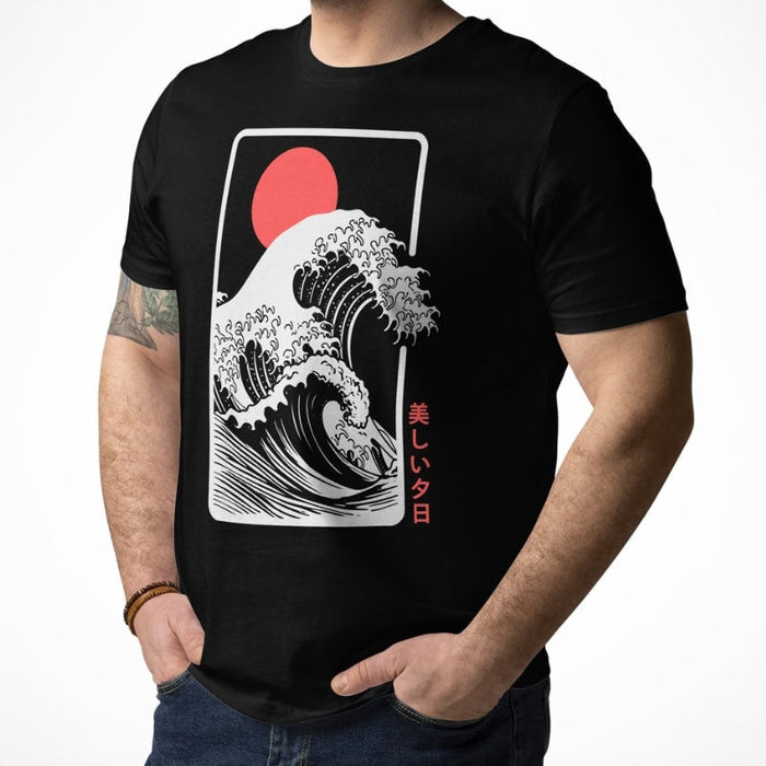 Japanese Tee Shirt - Sunset Kanagawa | Japan Avenue