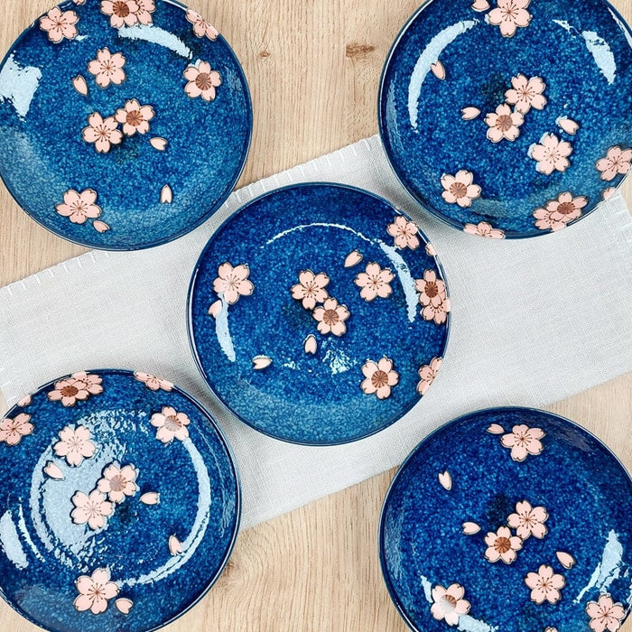 Set of 5 Japanese Plates - Sakura | Japan Avenue