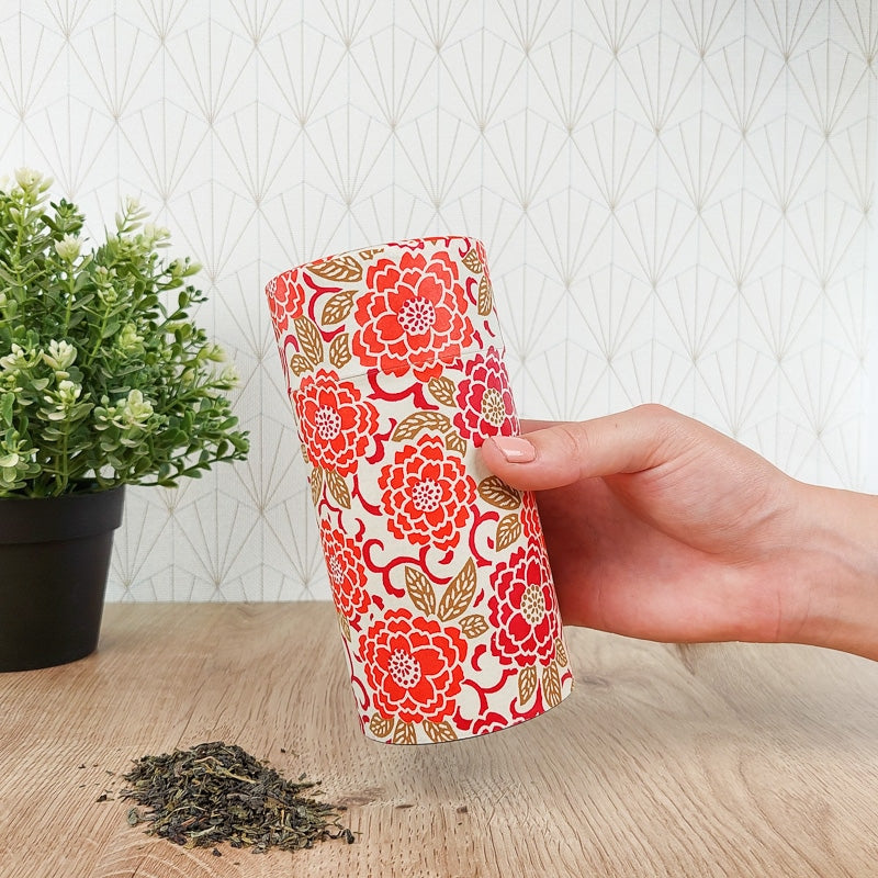 Washi Paper Tea Box - Orange | Japan Avenue